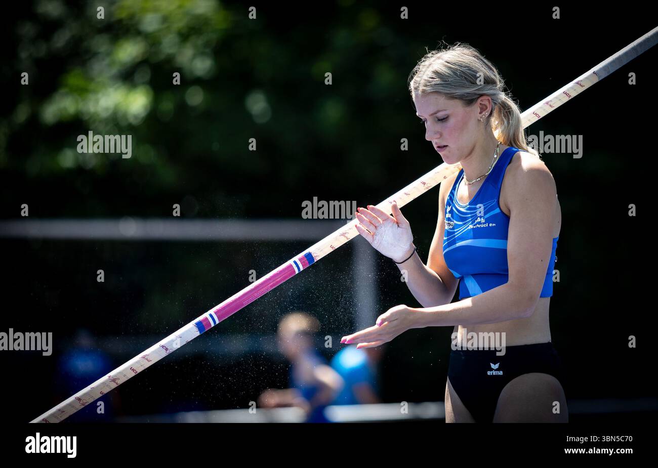 St. Wendel, Deutschland. 29th June, 2025. Fokussiert: Tamineh Steinmeyer (LAZ Zweibr?cken) im ...