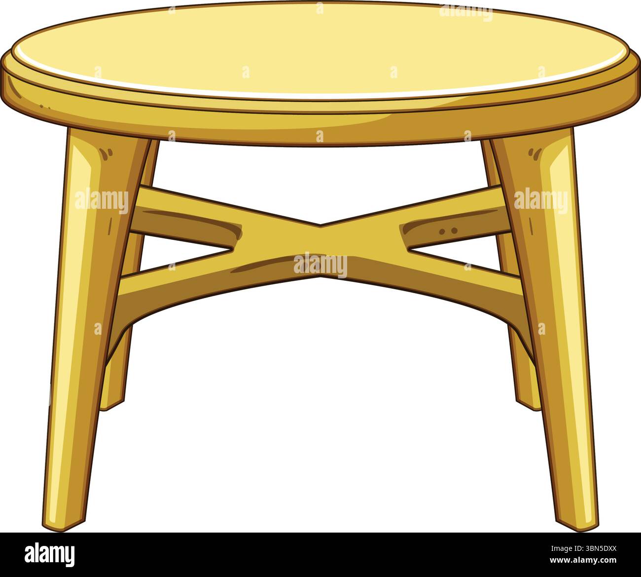 foldable plastic table cartoon vector illustration Stock Vector Image ...