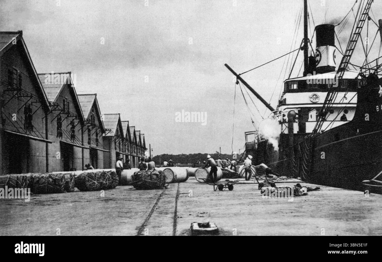 Vintage photo of Shibaura Wharf at Tokyo Port in Tokyo, Japan - 1932 ...
