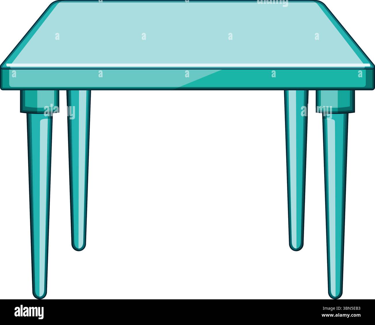 versatile plastic table cartoon vector illustration Stock Vector Image ...