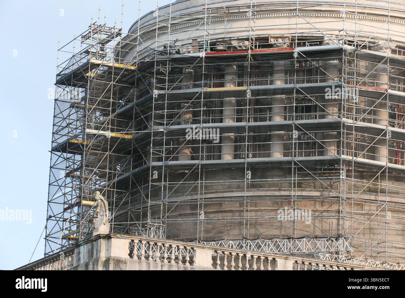 Dublin, Ireland - 03rd June 2025 - Close up view of scaffolding on the ...