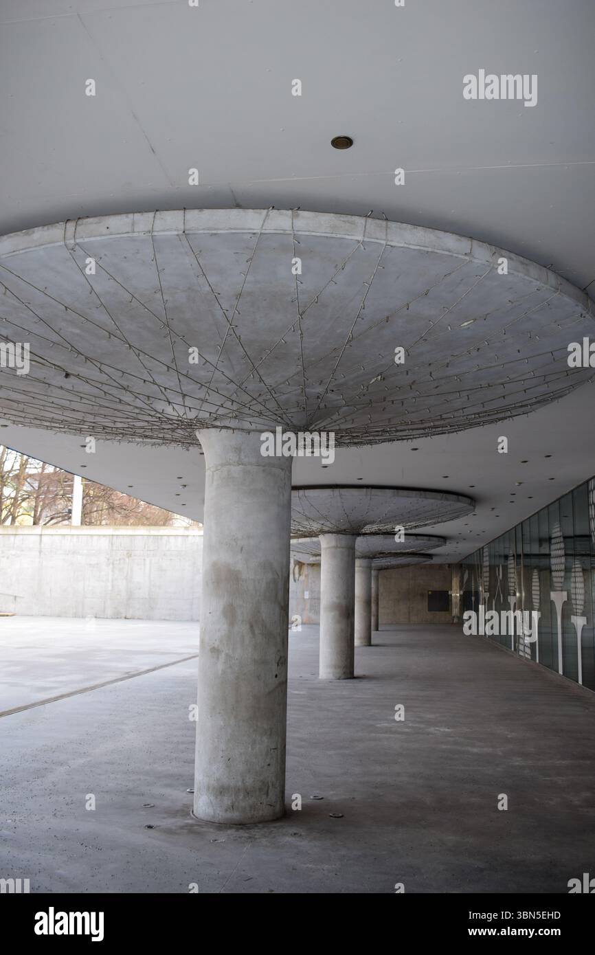 Brutalist Concrete Columns and Walkway in Tallinn Stock Photo - Alamy