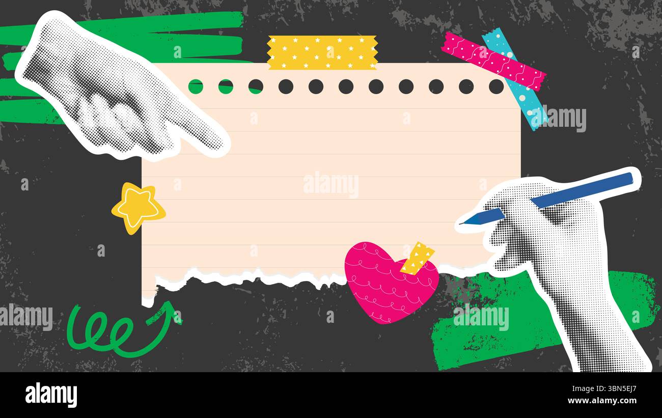 Torn poster effect Stock Vector Images - Alamy