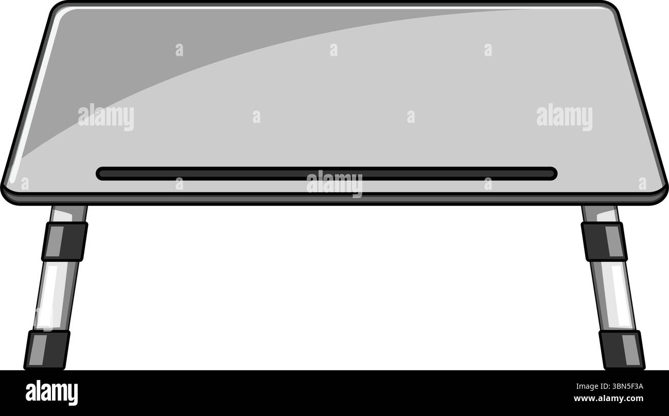 dining portable lap desk cartoon vector illustration Stock Vector Image ...