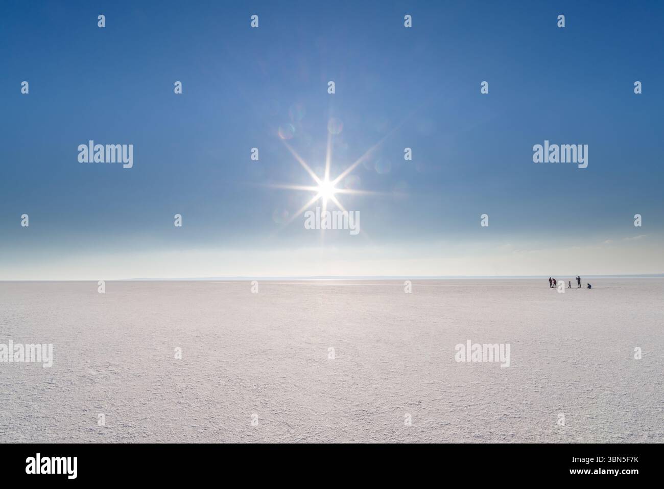 Salt lake named Lake Tuz is the second largest lake in Turkey and one ...