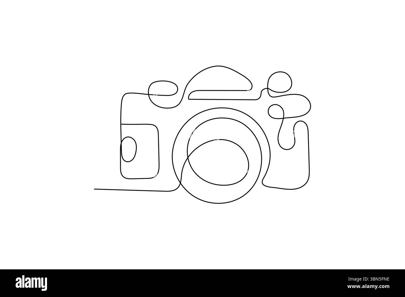 Continuous one line art of camera vector illustration premium vector icon Stock Vector Image ...