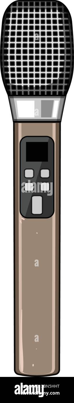 omnidirectional radio microphone cartoon vector illustration Stock ...