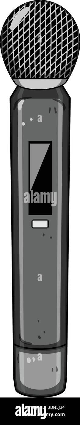 diaphragm radio microphone cartoon vector illustration Stock Vector ...