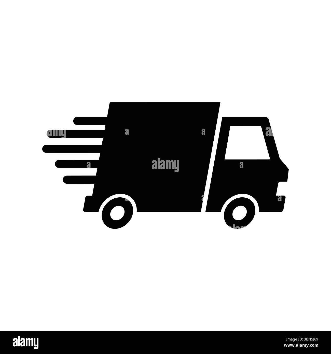 Delivery truck icon, fast shipping service vector illustration, moving ...