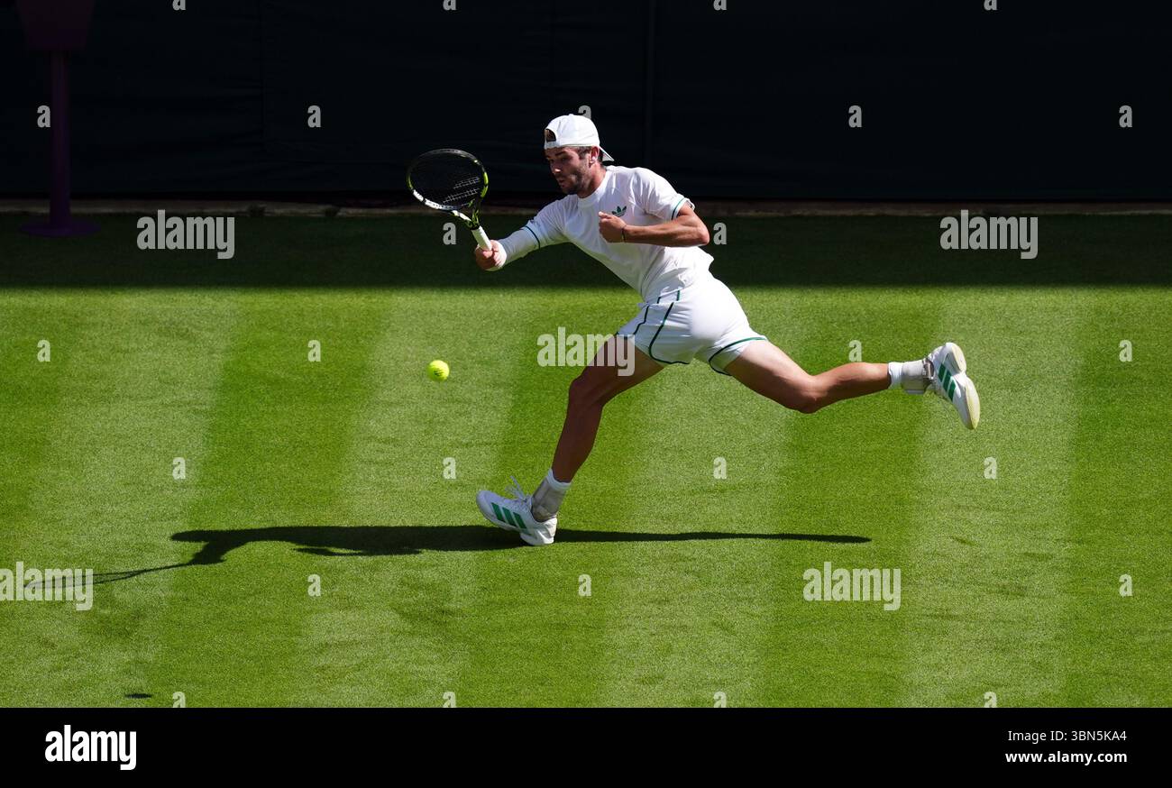 Joao Fonseca during his match against Jacob Fearnley on day one of the ...