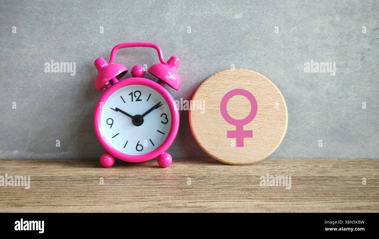 Pink Alarm Clock and Female Symbol Tag: A Conceptual View of Menopause ...