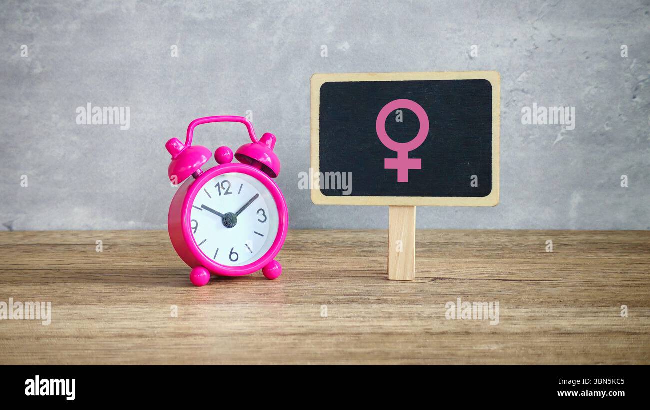 Pink Alarm Clock and Female Symbol Tag: A Conceptual View of Menopause ...
