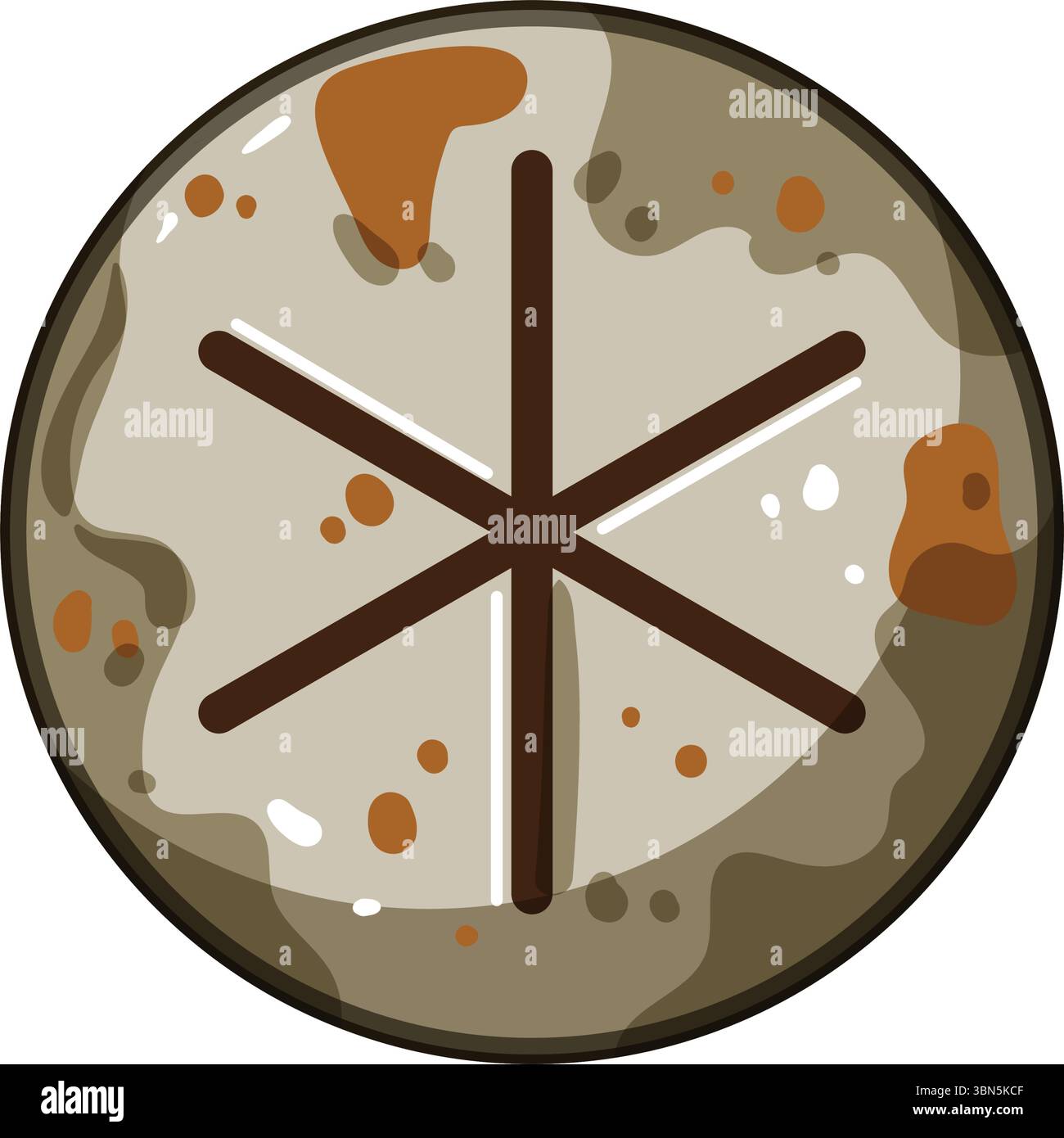 corrosion rusty screw head cartoon vector illustration Stock Vector ...