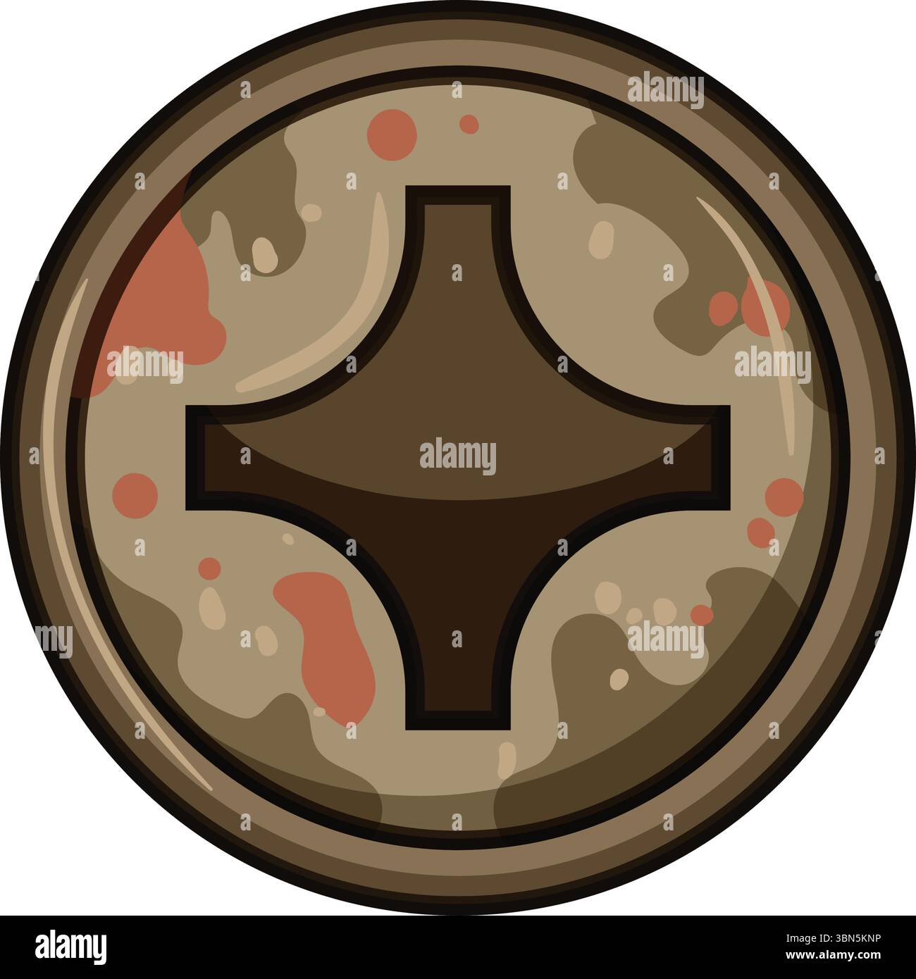 stuck rusty screw head cartoon vector illustration Stock Vector Image ...