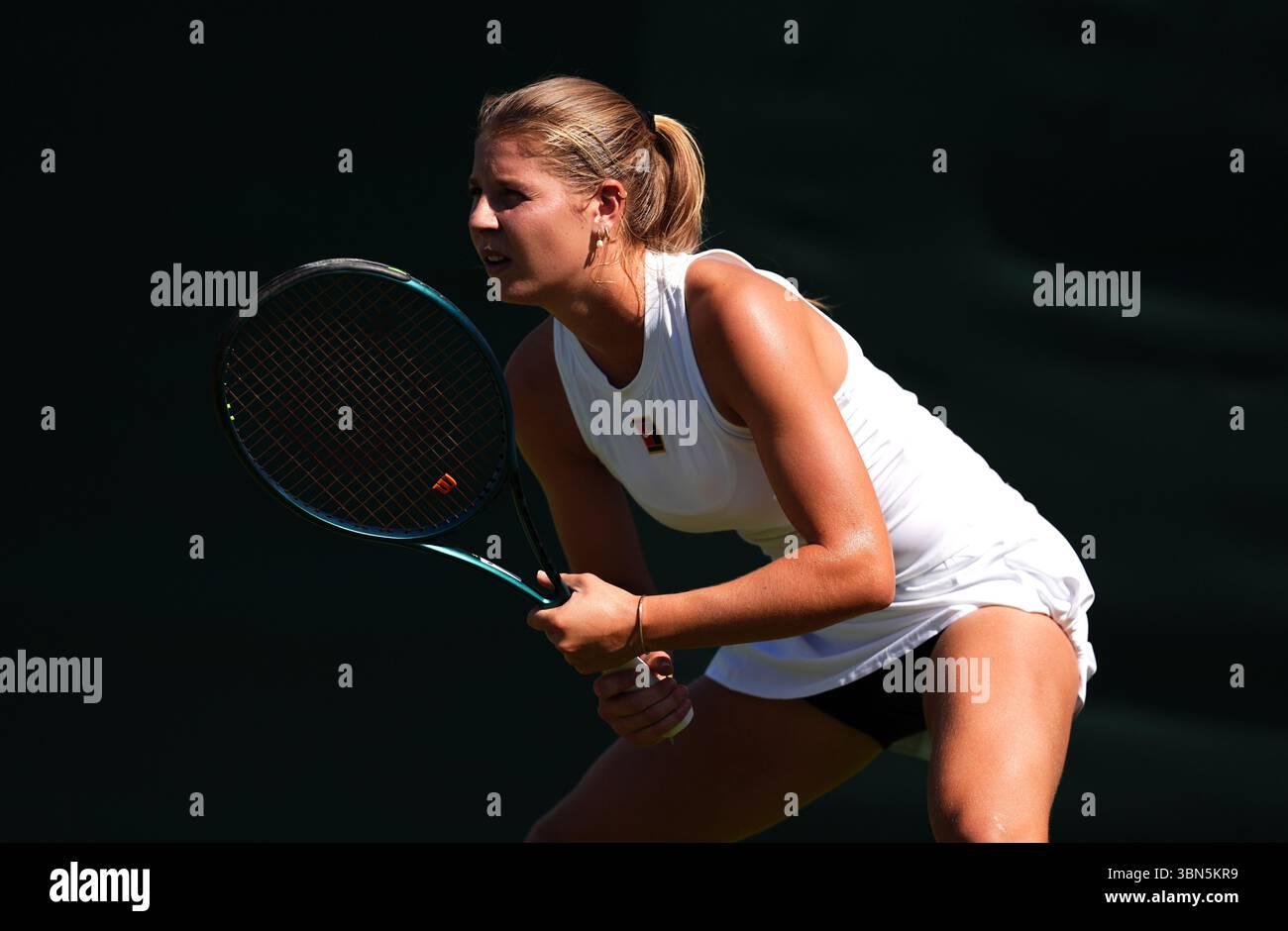 Hannah Klugman during her match against Leylah Fernandez on day one of ...
