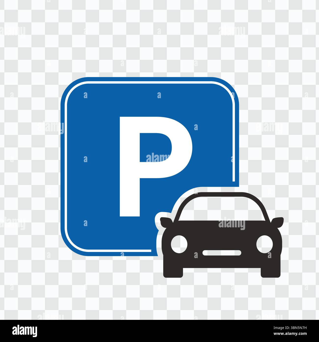 Car parking lot on road Stock Vector Images - Alamy