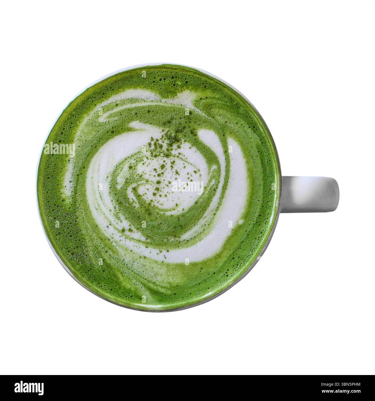 Matcha latte top view Cut Out Stock Images & Pictures - Alamy