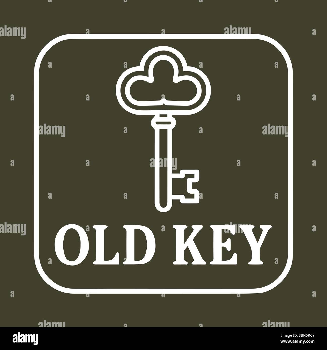 Vintage skeleton key outline on a dark background an elegant old key ...