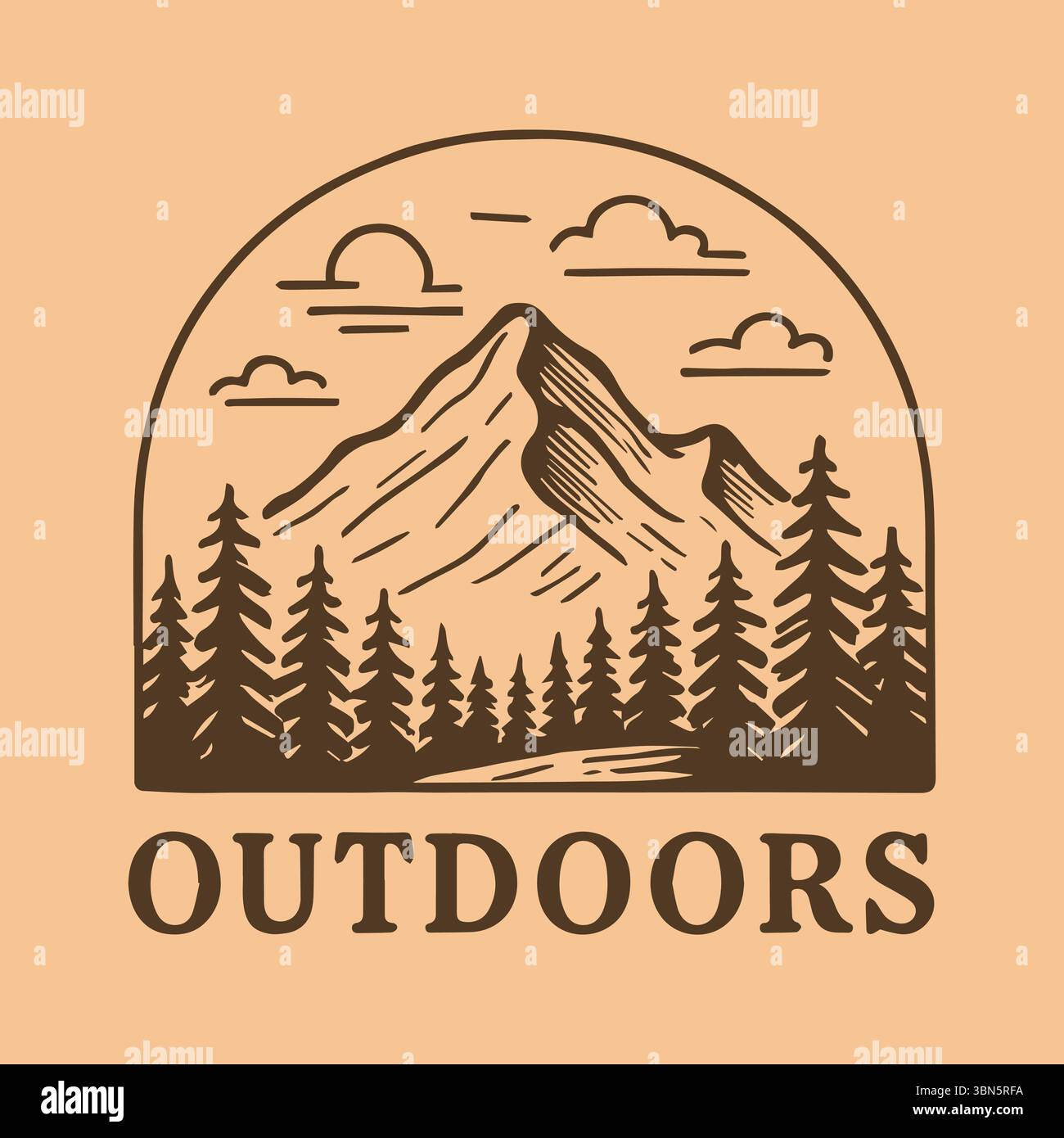 Dense evergreen trees Stock Vector Images - Alamy