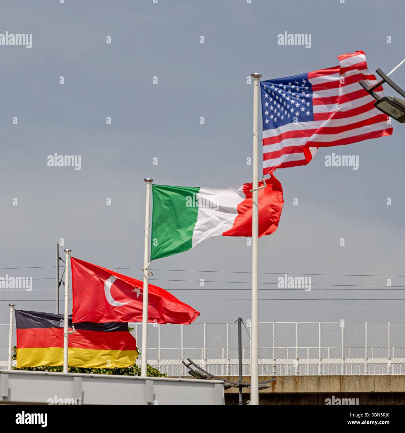 World summit flags hi-res stock photography and images - Alamy