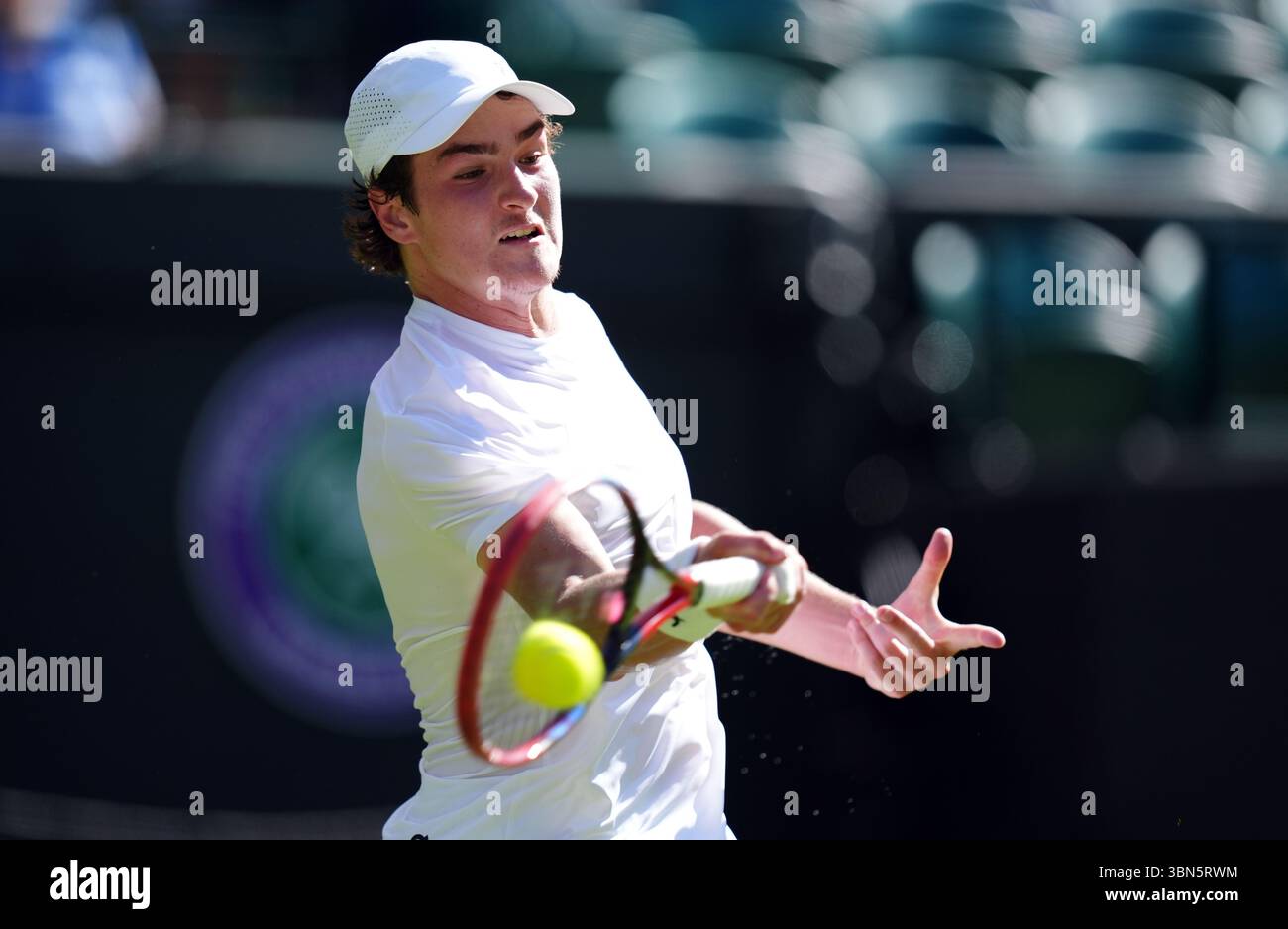 Joao Fonseca during his match against Jacob Fearnley on day one of the ...