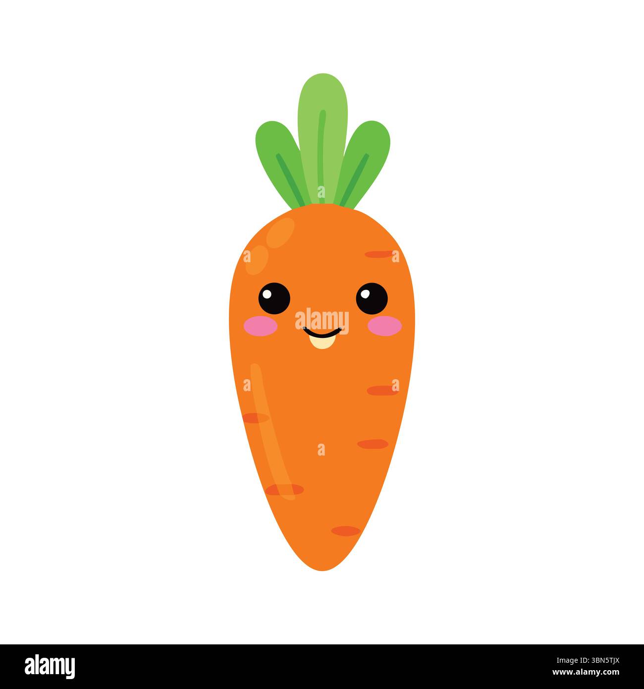 Cute Cartoon Carrot – Happy Orange Vegetable Character Stock Vector ...