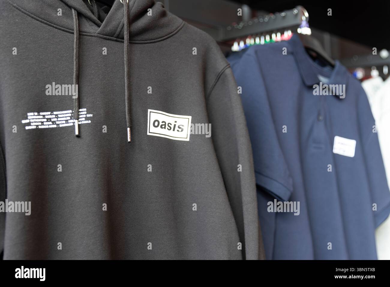 Manchester, UK - 26 June 2025: Oasis band live 25 merchandise shop ...