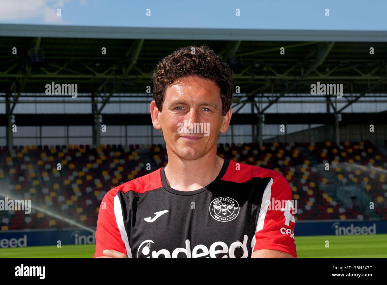 New Brentford manager Keith Andrews at the Gtech Community Stadium ...