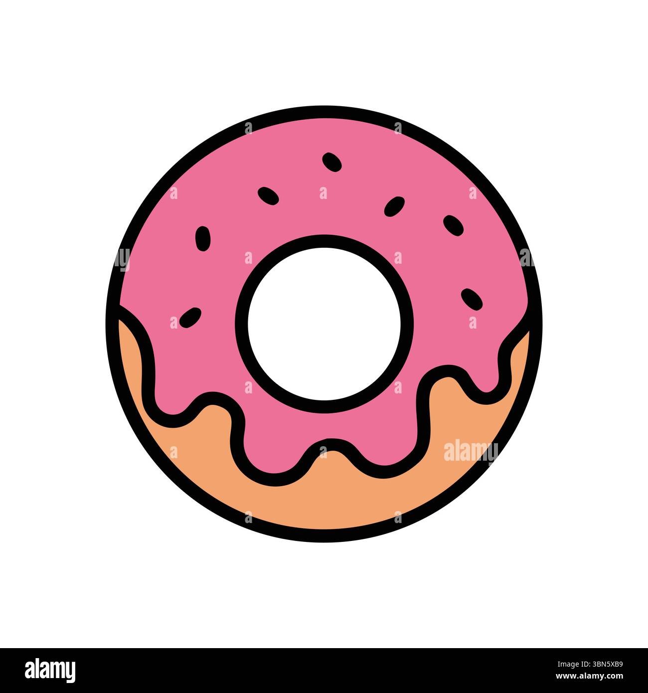 Pink donut design Stock Vector Images - Alamy