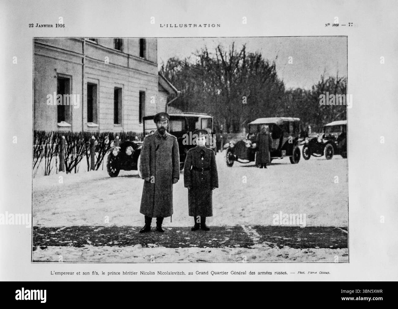 Tsar Nicholas II of Russia with his son, the heir apparent Tsarevich ...