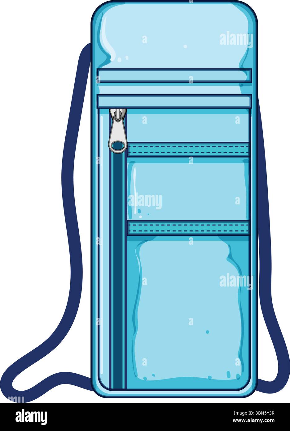 adjustable travel neck pouch cartoon vector illustration Stock Vector ...