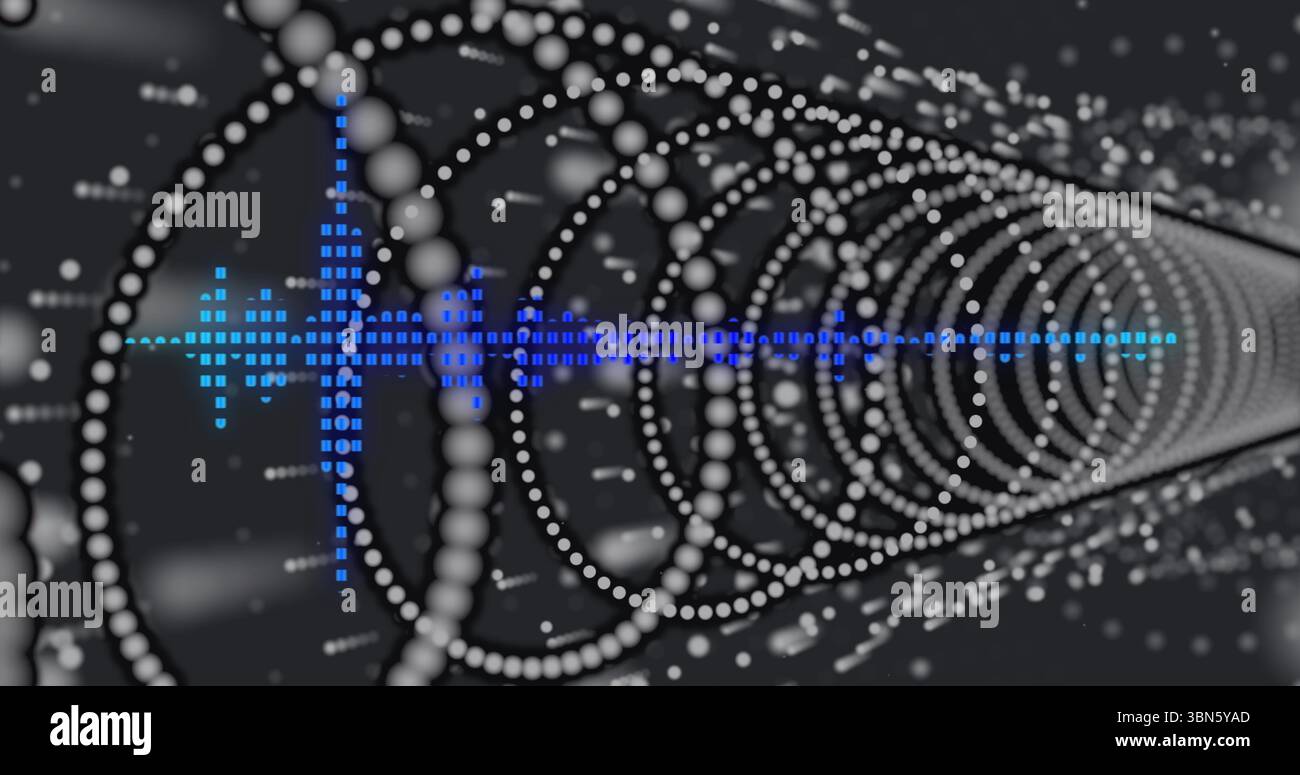 Audio blue waveform digital particle hi-res stock photography and ...