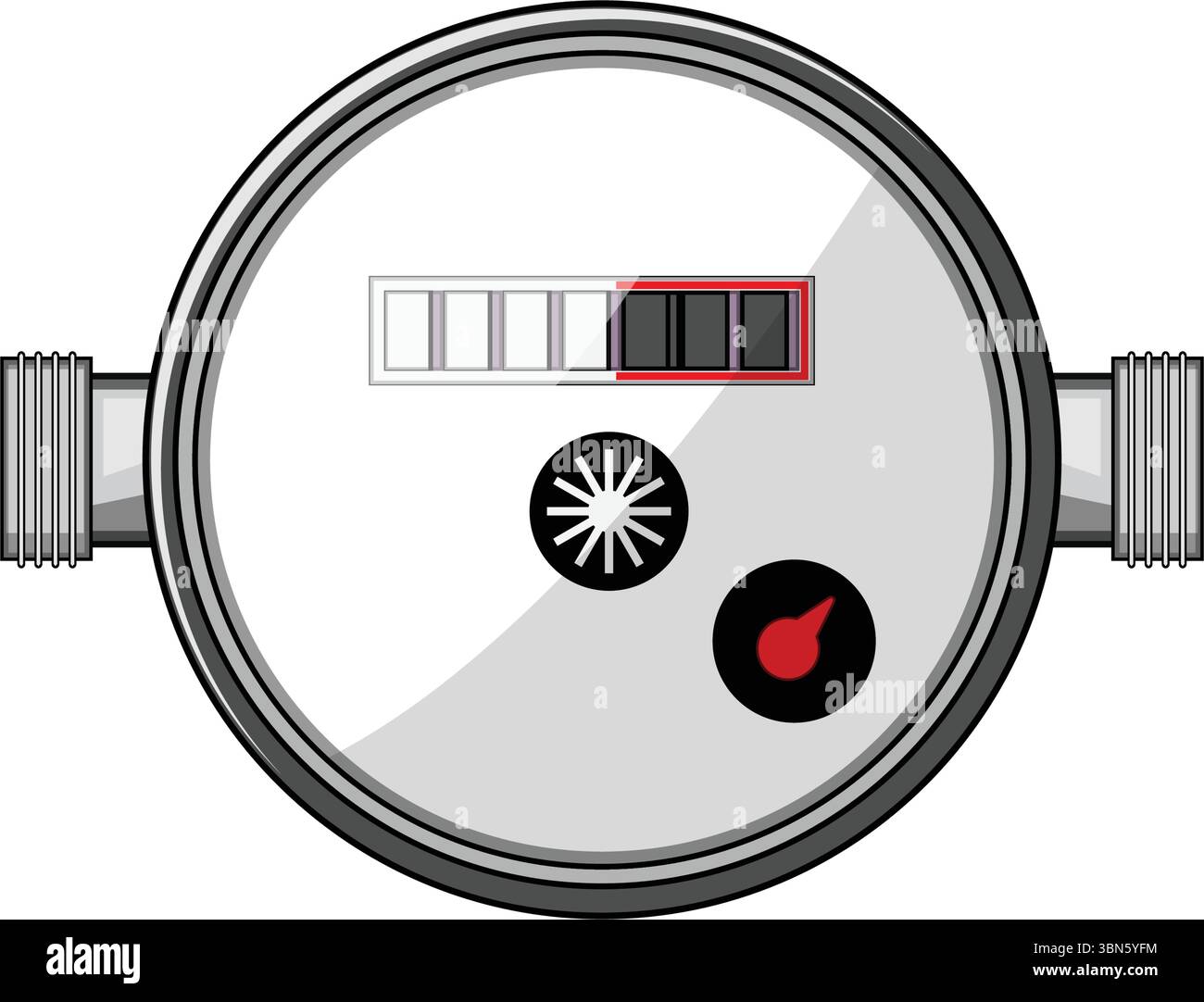 measurement water meter cartoon vector illustration Stock Vector Image ...