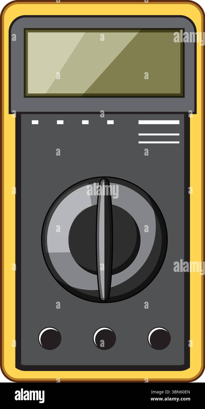 power watt meter cartoon vector illustration Stock Vector Image & Art ...