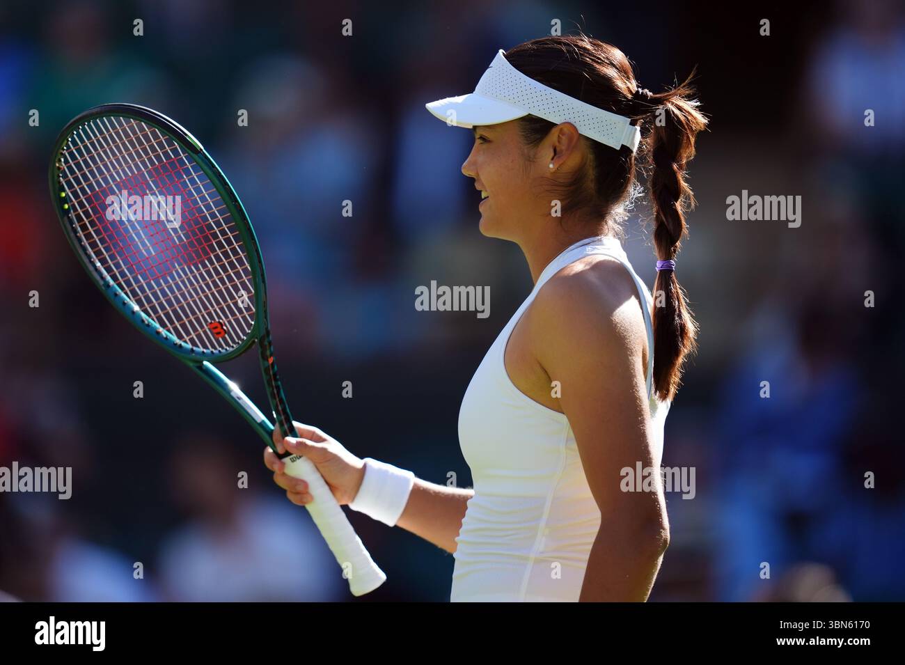 Emma Raducanu ahead of his match against Mingge Xu on day one of the ...