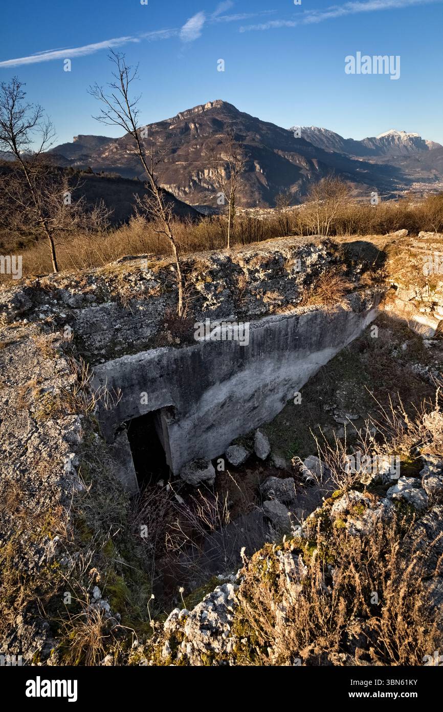 Austro-Hungarian bunker of the Great War in the stronghold of Dos del ...