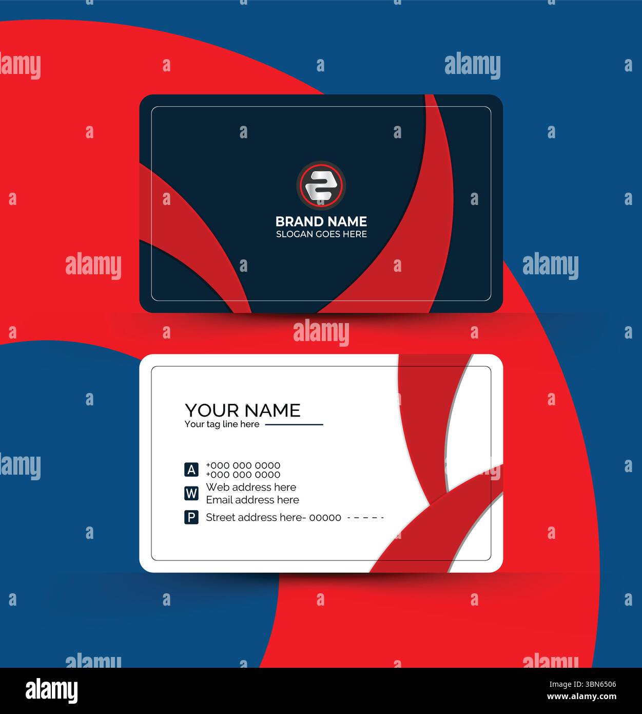 Modern and creative business card template design, premium visiting ...