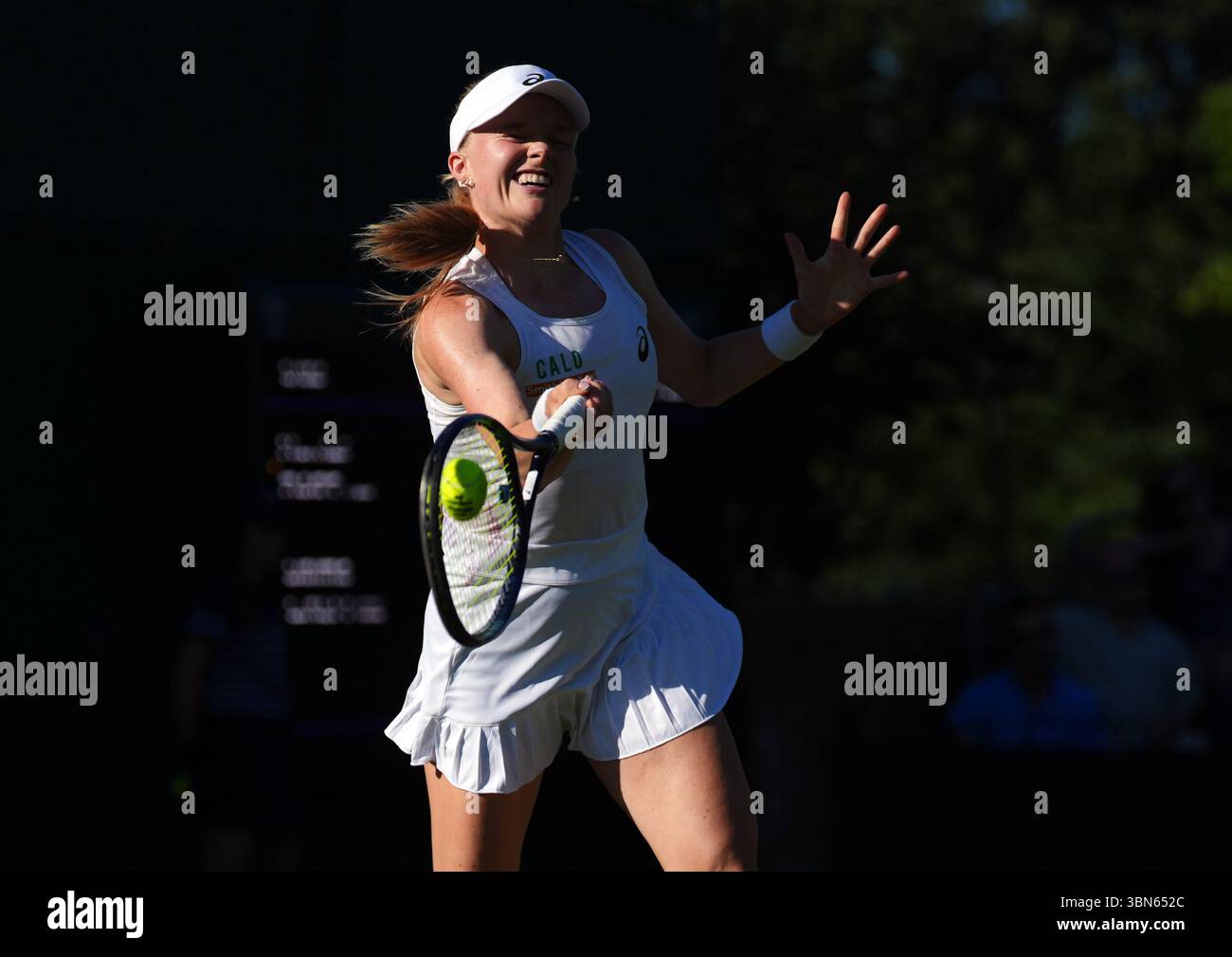 Harriet Dart during her match against Dalma Galfi on day one of the ...