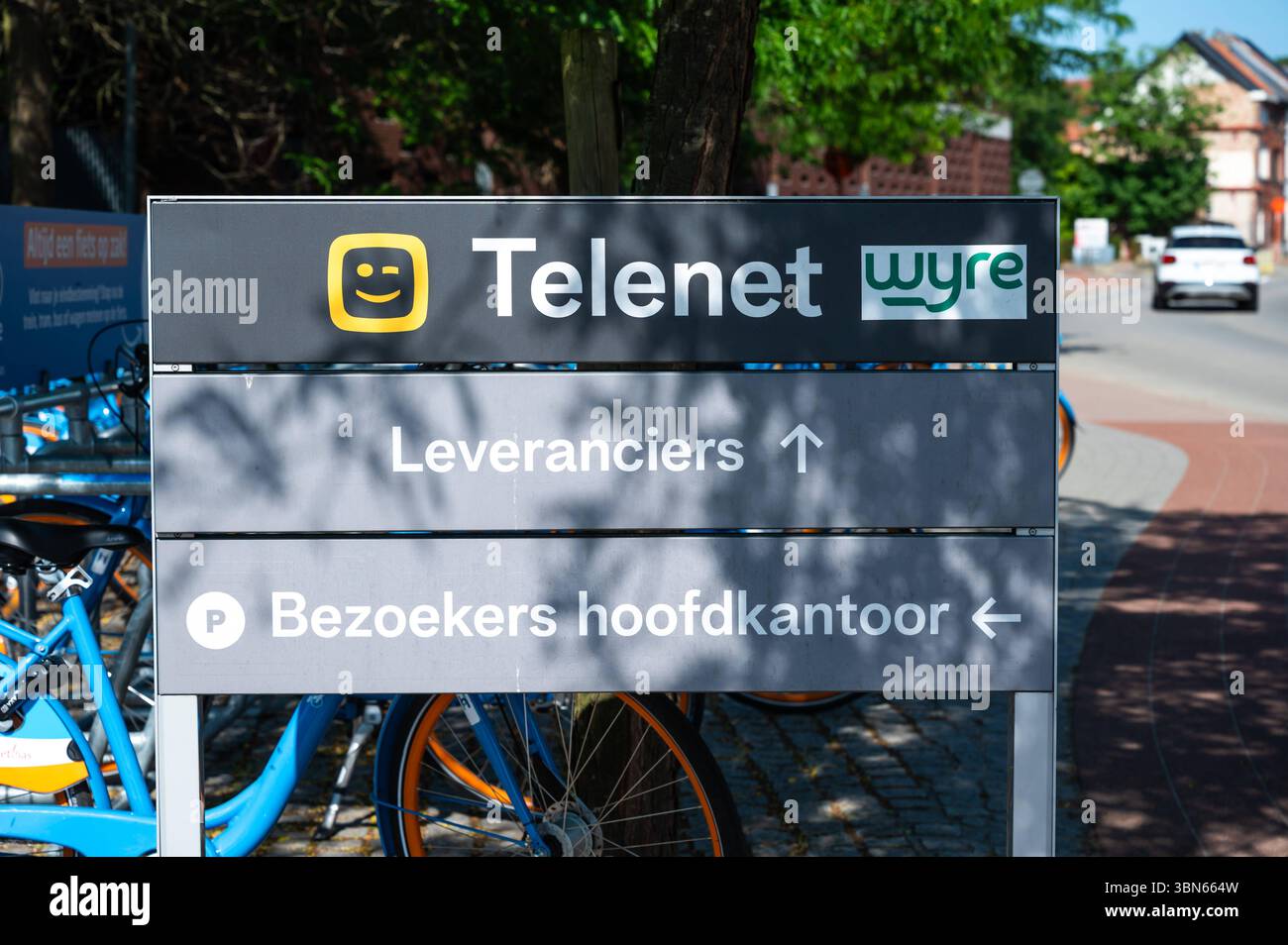 Sign and headquarters of the internet provider Telenet in Mechelen ...