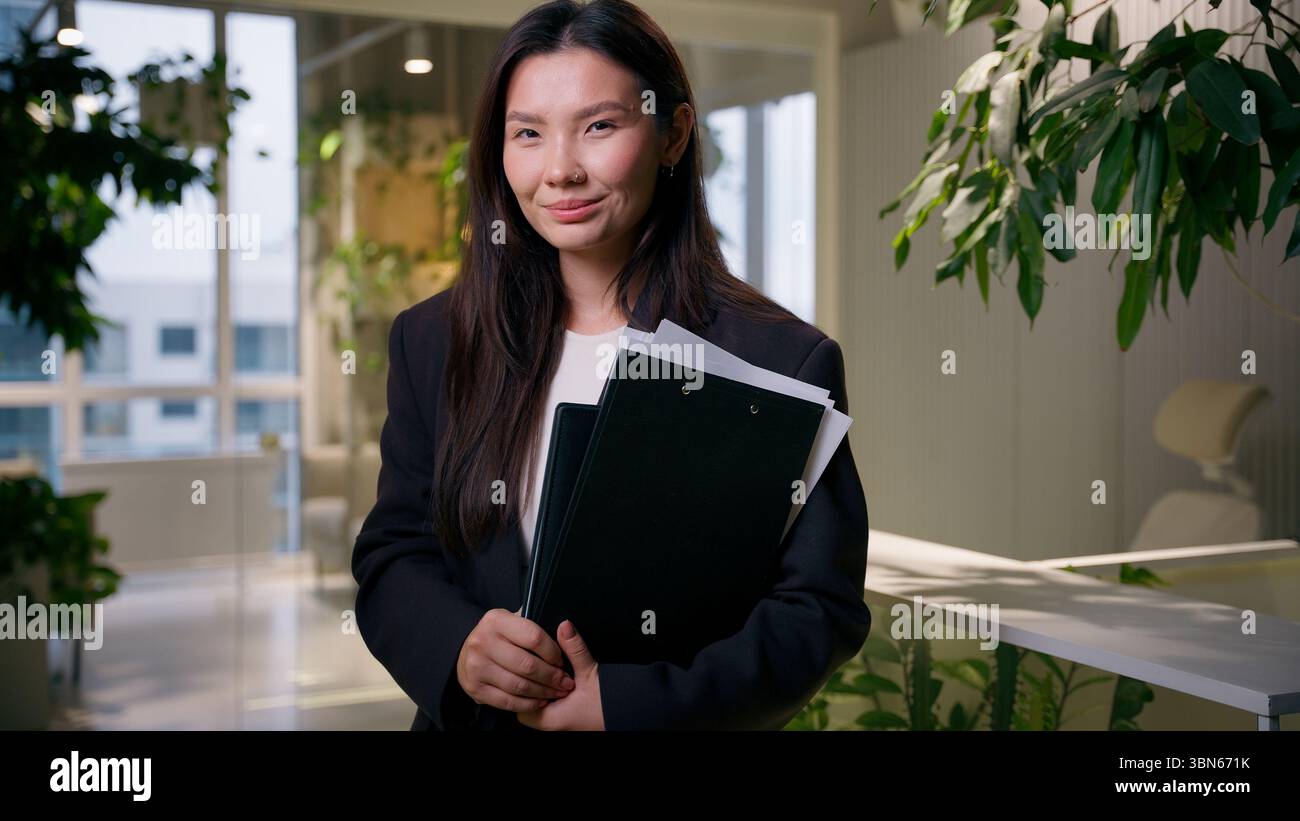 Asian business woman portrait indoors Chinese Korean businesswoman ...