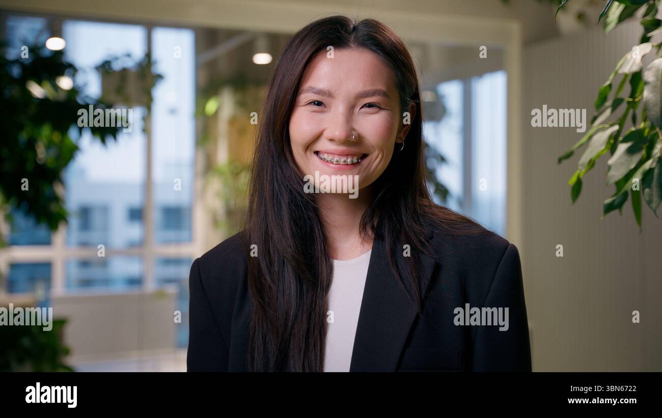Asian business woman happy businesswoman portrait in office smiling ...