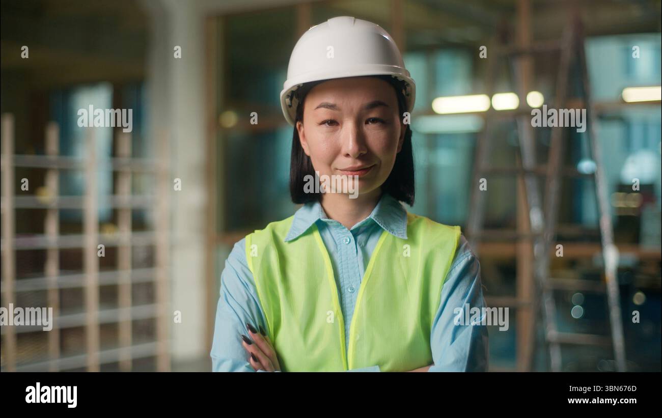 Chinese woman developer building construction architect builder ...
