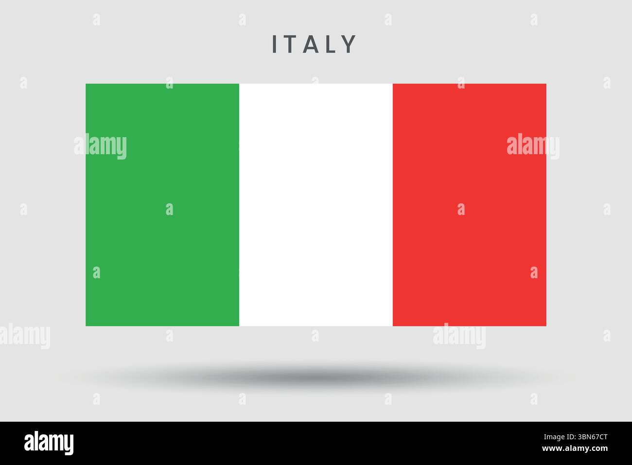 Flat style Italy flag icon. Isolated on white background Stock Vector ...