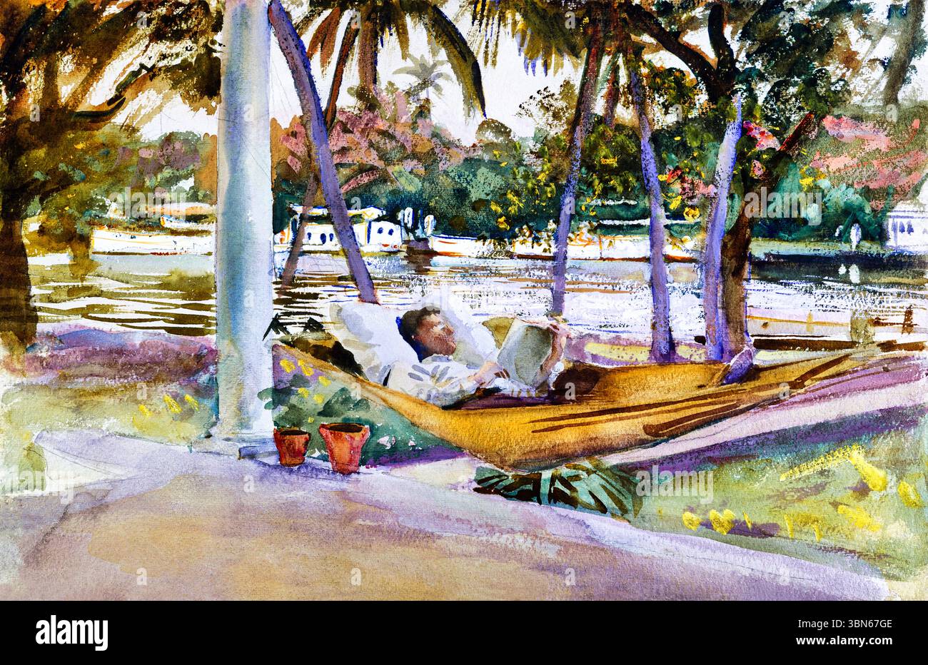 Figure in Hammock, Florida by John Singer Sargent, 1917 Impressionist ...
