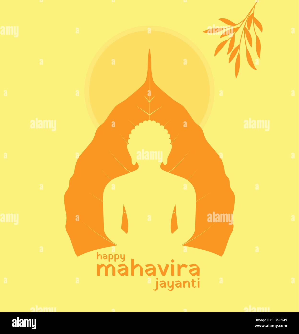 Flat Festival Illustration of Lord Mahavir for Mahavir Jayanti ...
