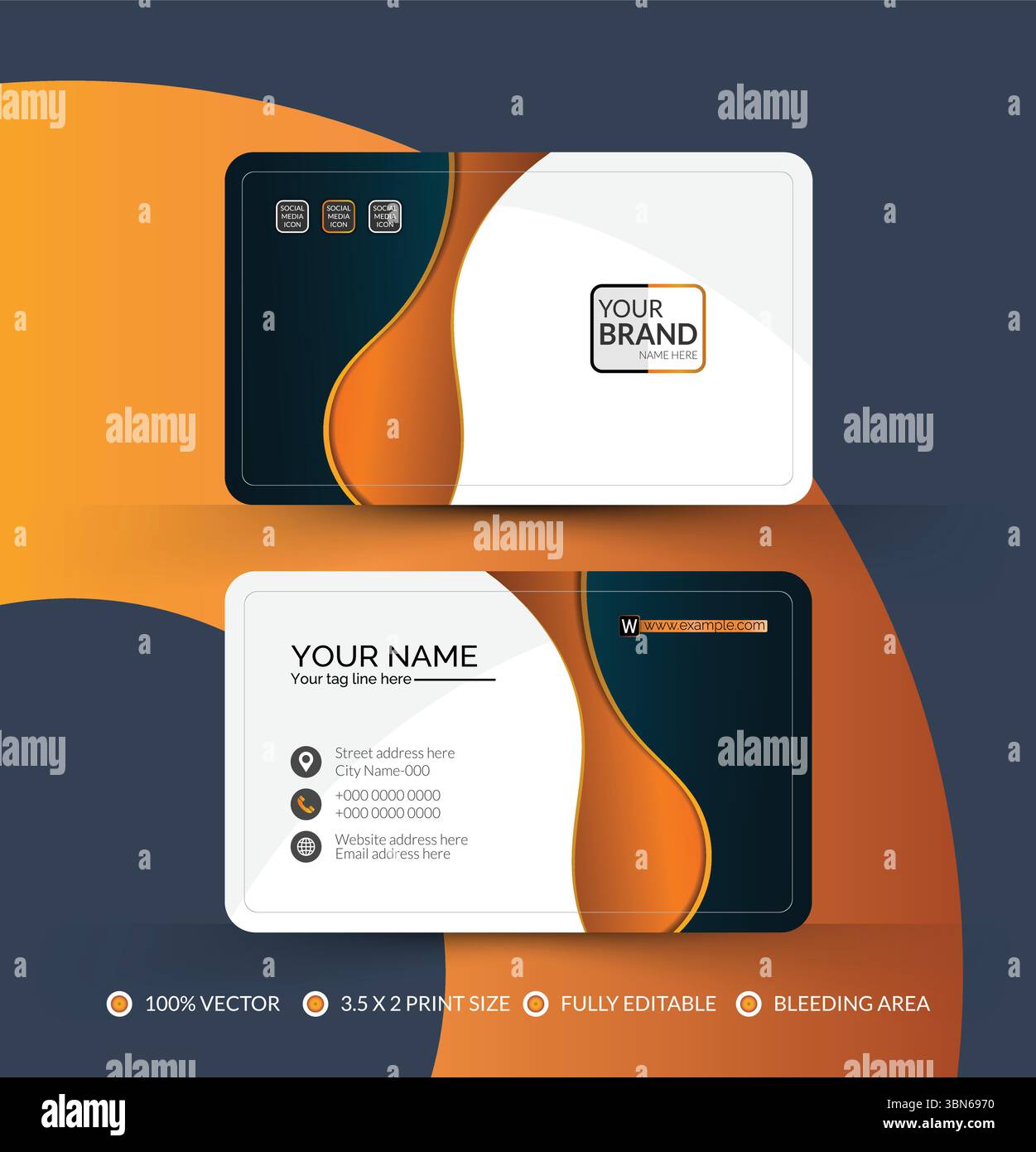 Gradient business card Stock Vector Images - Alamy