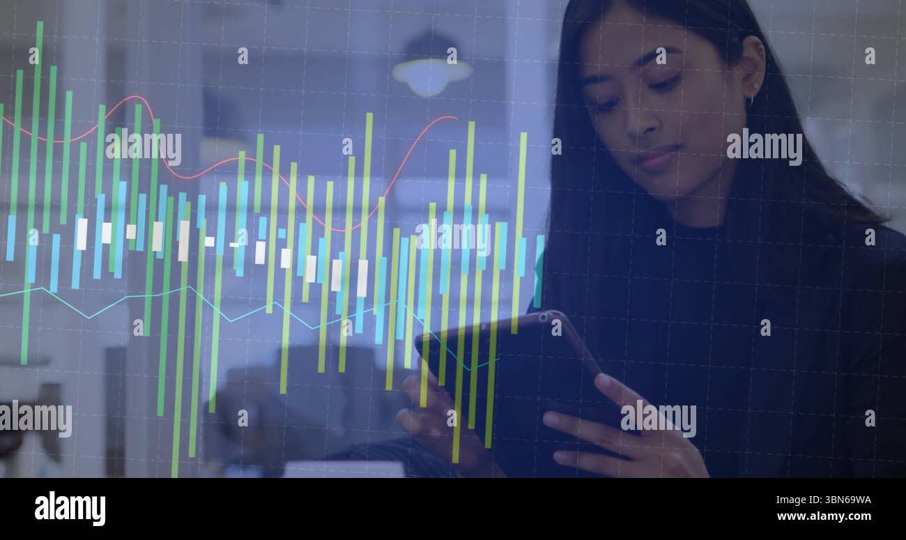 Analyzing data graph overlay business hi-res stock photography and ...