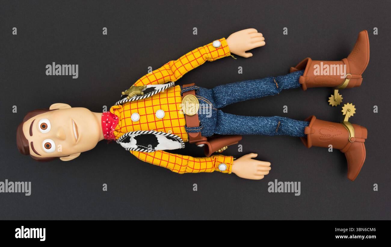 Old action figure toy Sheriff Woody Pride of the Toy Story franchise ...