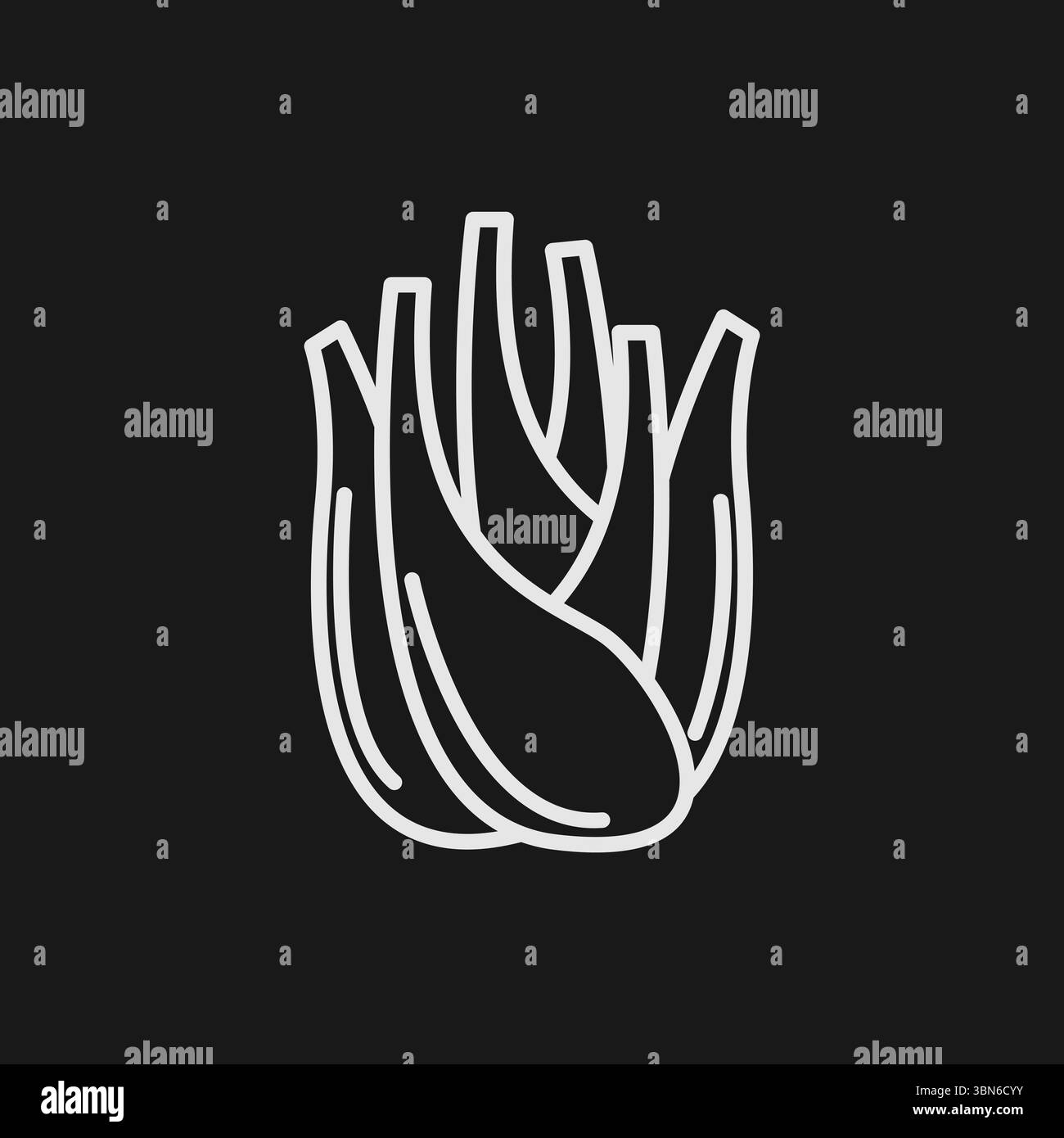 Fresh Fennel Bulb and Celery Stalk Icon for Aromatic Vegetable and ...