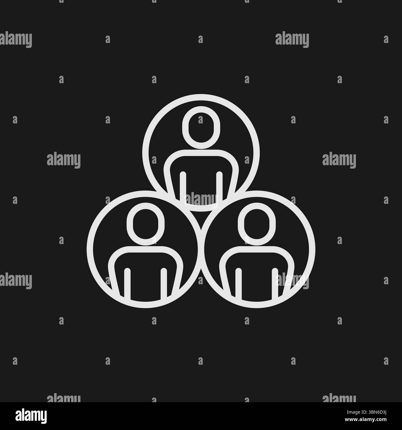 Teamwork and Community Icon for Business Collaboration, Social Groups ...